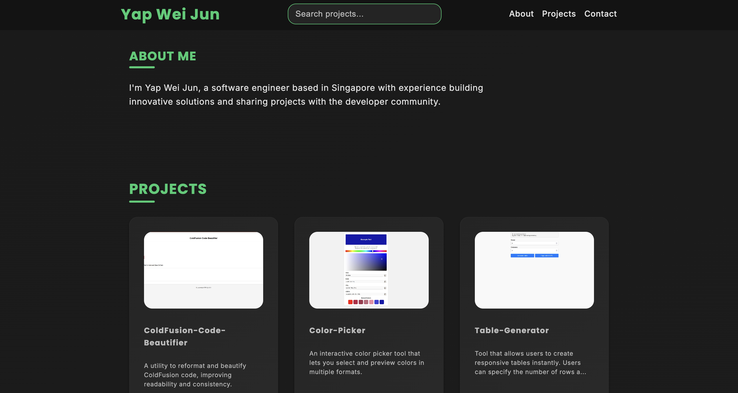 Yap Wei Jun's Personal Website